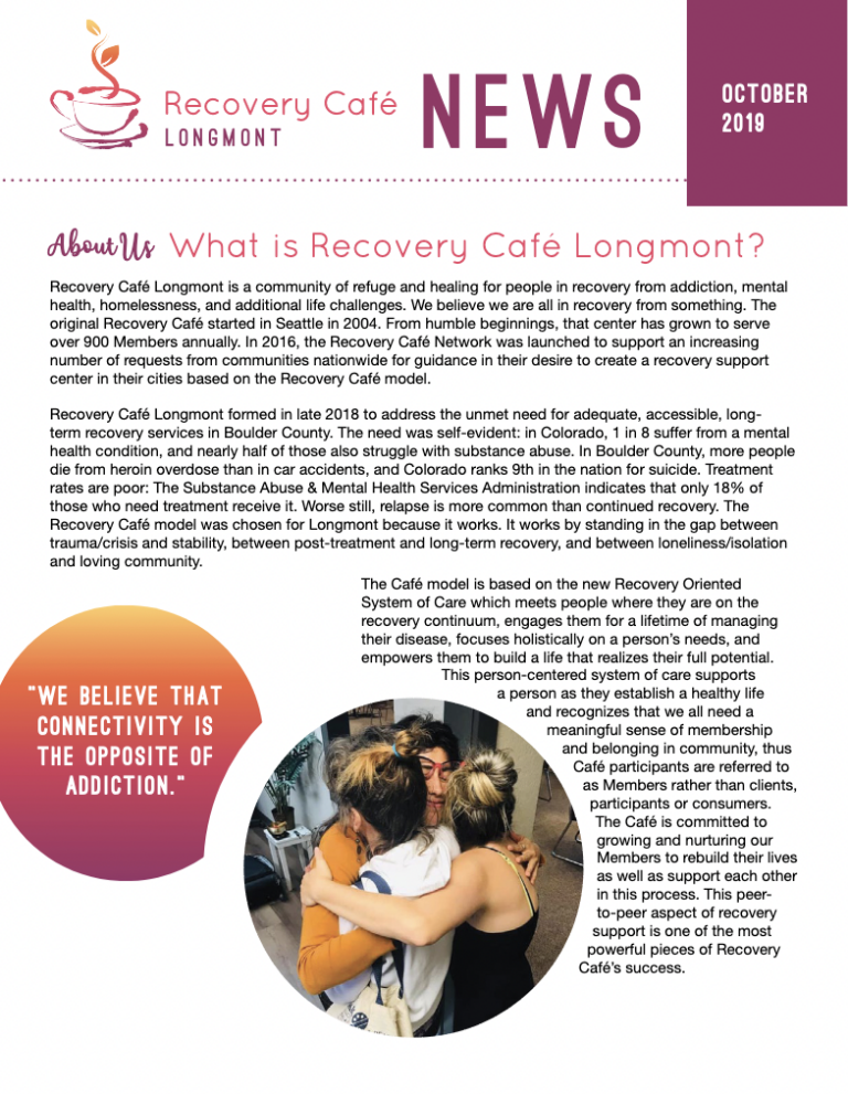 Learn About Recovery - Recovery Café Longmont